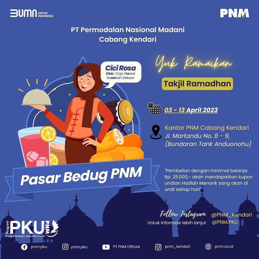 Fasilitasi Pemasaran Produk Nasabah, PT PNM Gelar Pasar Bedug Bersama ...