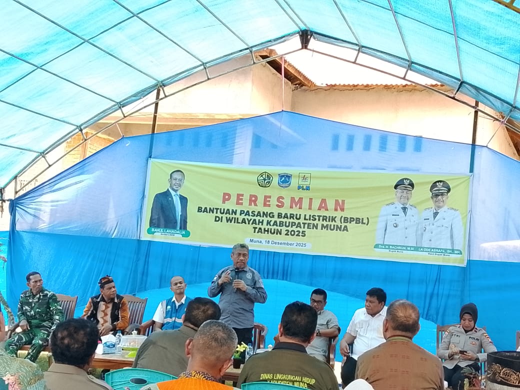 Pemda Muna Resmikan Bantuan Pasang Baru Listrik di Desa Tampunabale ...